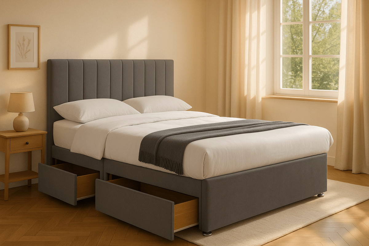 Florent Divan Bed Set with Drawers & Mattress Options – Luxury UK Bed ...